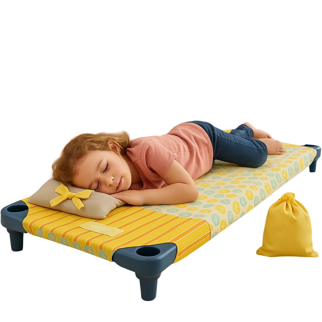 Signature Yellow Daycare Stacker Sheet Set – 100% Cotton – Jam Berry ...
