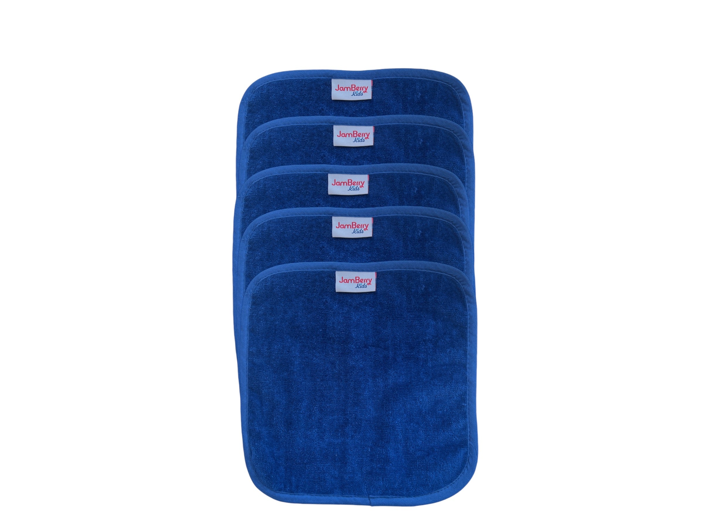 Organic Cotton Face Washer - (Pack of 5) Deep Navy – Jam Berry Australia
